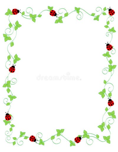 Lady bug frame stock vector. Illustration of animal, cheerful - 19296530