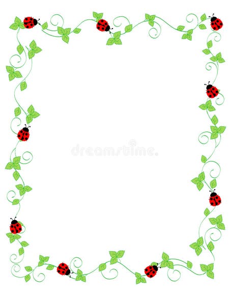 Lady bug frame stock vector. Illustration of animal, cheerful - 19296530