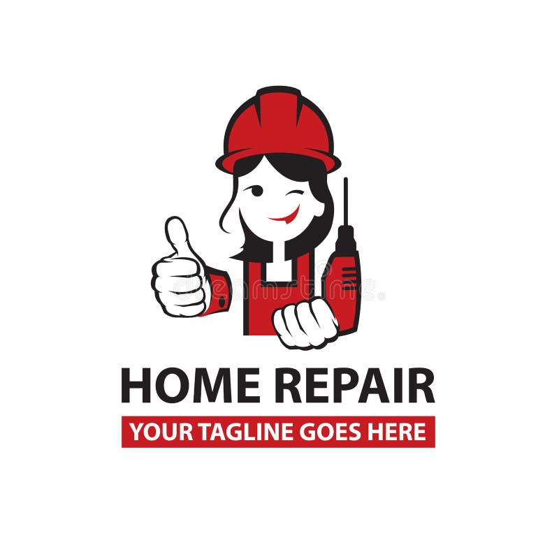 Lady builder icon stock vector. Illustration of home - 214669817