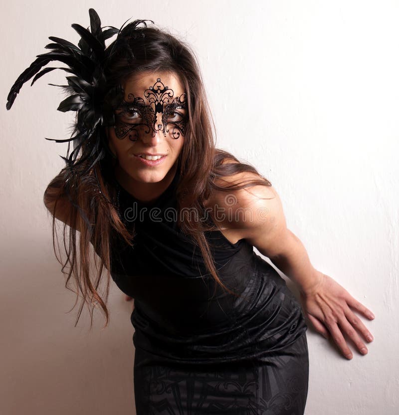 Lady with carnival mask stock photo. Image of italy, closeup - 49851042