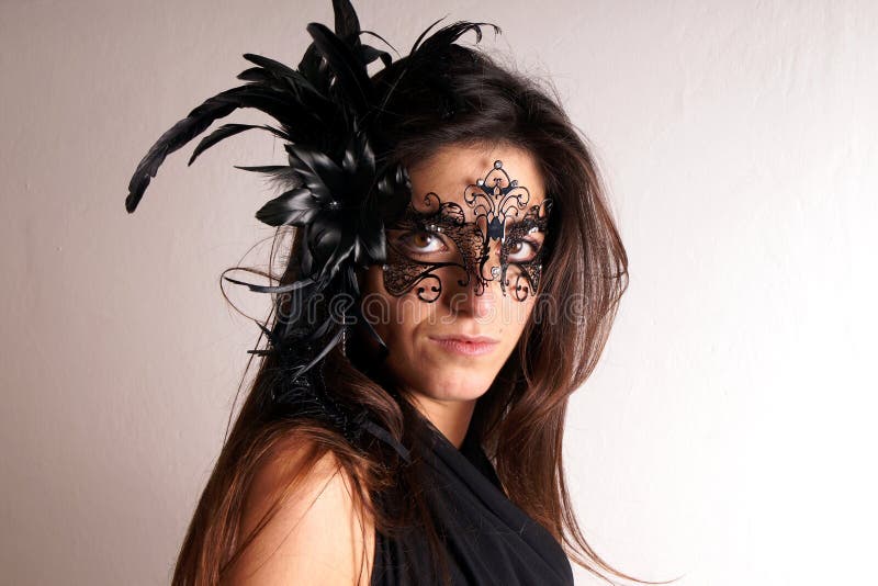 Lady with carnival mask stock photo. Image of circus - 50223564