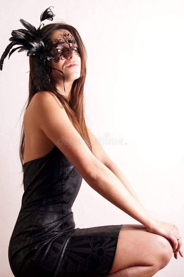 Lady with carnival mask stock image. Image of mask, face - 50644321