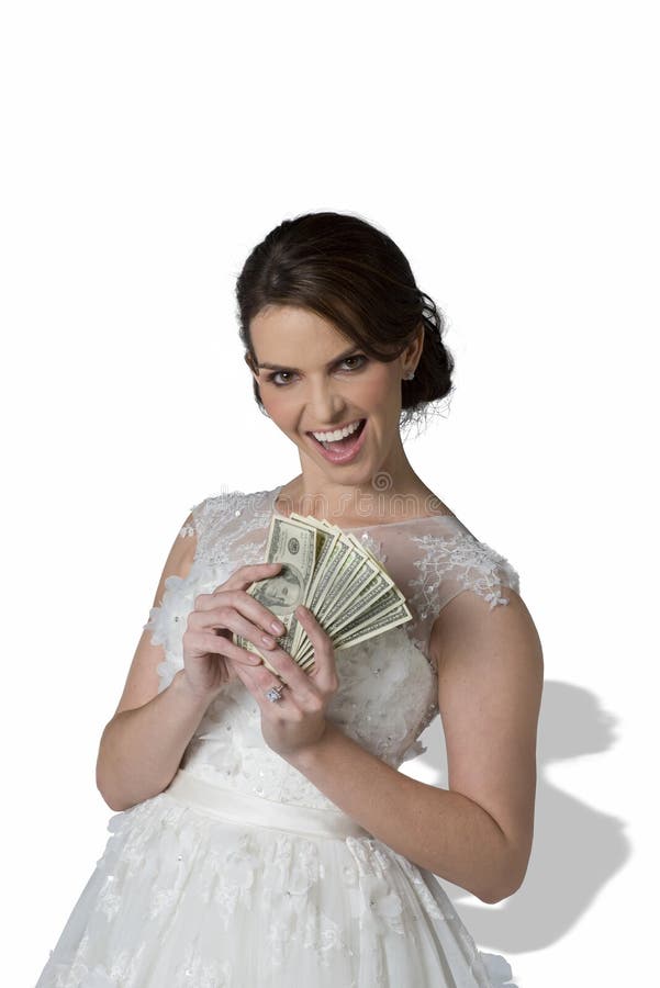 Lady with cash. stock image. Image of rich, female, cheerful - 49895145