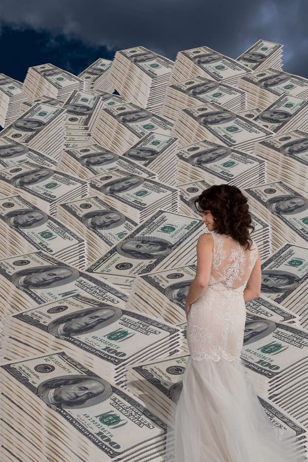 Lady and the Cash. stock image. Image of engraving, currency - 50699727