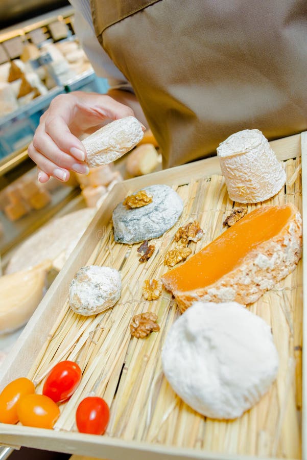Lady during Cheese Preparation Stock Photo - Image of meal ...