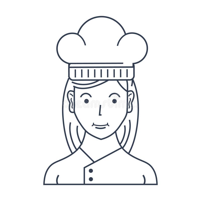 Lady Chef. Vector Illustration Decorative Design Stock Vector ...
