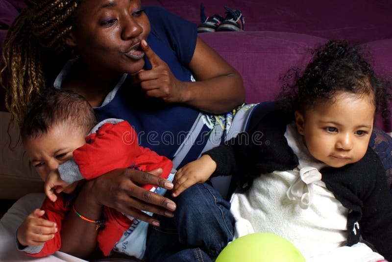 Lady with children stock image. Image of little, ethnic - 53888997