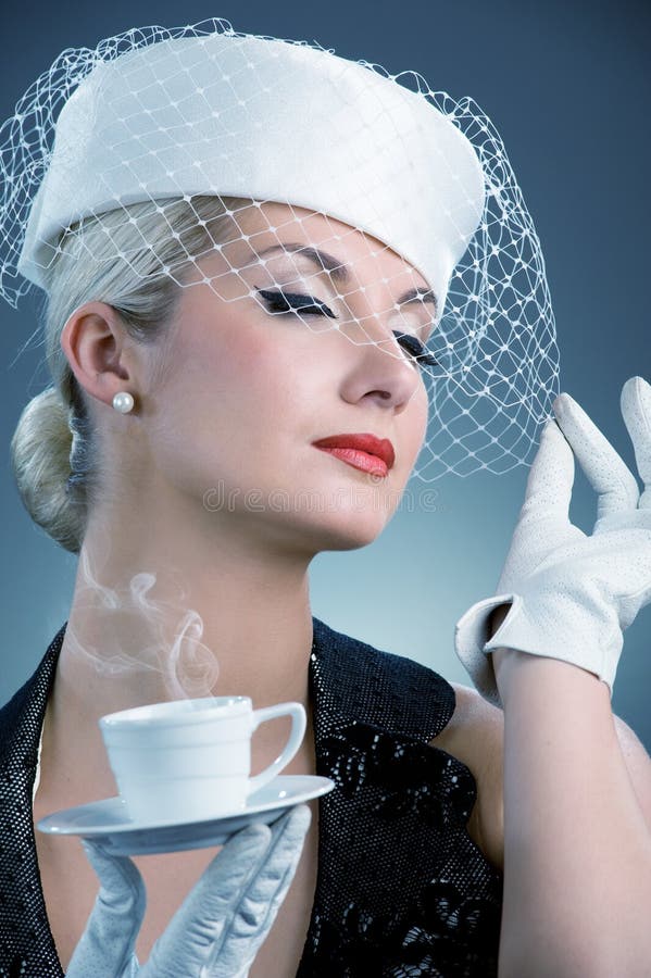 Woman with cup of tea stock image. Image of person, high - 35239283