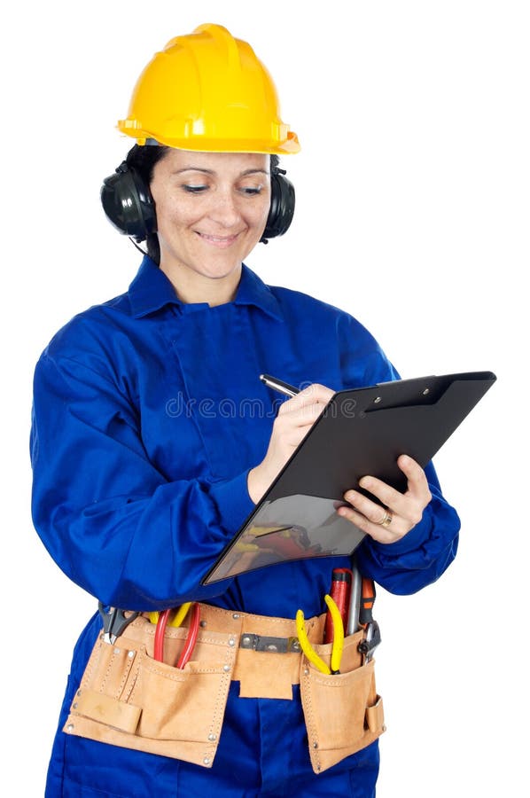 Construction Supervisor Woman Stock Image - Image of handsome ...