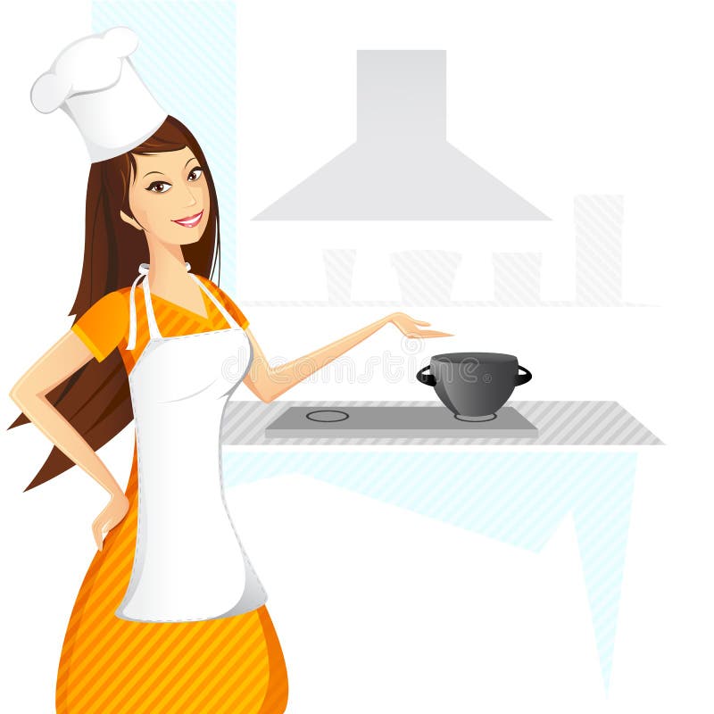 Lady Cook stock vector. Illustration of person, female - 20369061