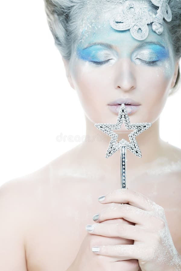 Lady with creative visage stock image. Image of face - 77998121