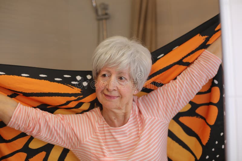 Lady Daydreaming Having Butterfly Wings Stock Photos - Free & Royalty ...