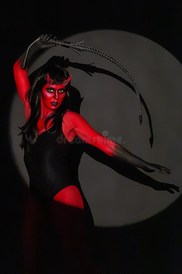 Lady Demon, Creative Photosession Stock Photo - Image of angel ...