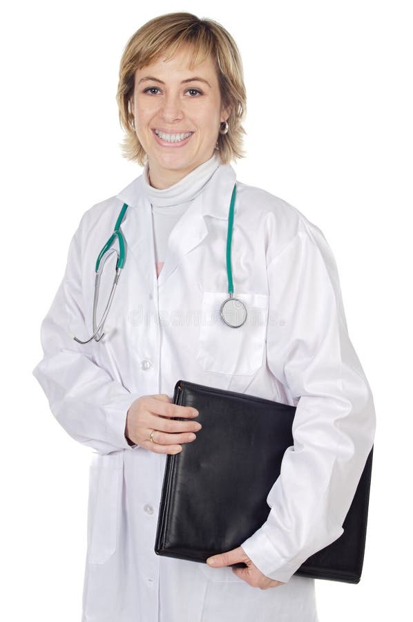 Lady Doctor or Nurse stock image. Image of insurance, cheerful - 9454291