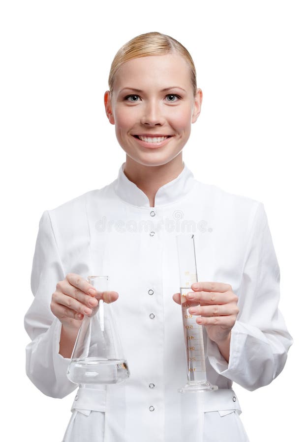 Lady Doctor Hands Graduated Vessel Stock Photo - Image of biology, care ...