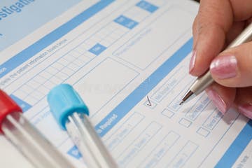 Lady Doctor Requesting Blood Test Stock Photo - Image of blood ...