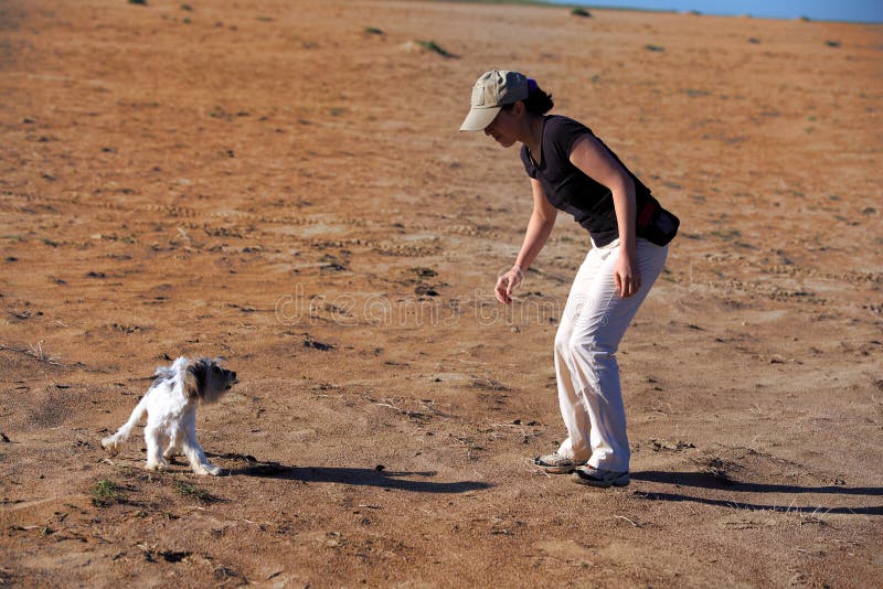 Lady and dog stock photo. Image of asian, joyful, woman - 11944530