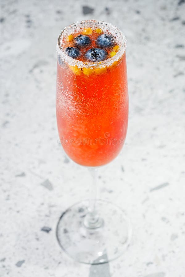 Lady Dream Cocktail on a Gray Stone Bar Counter Stock Image - Image of ...