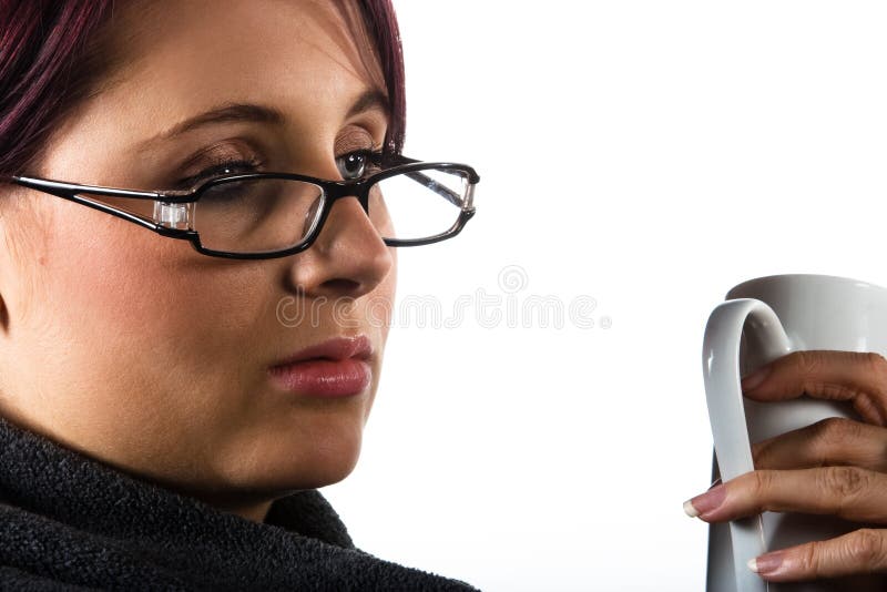 Lady drinking coffee stock photo. Image of girl, drinking - 6542486