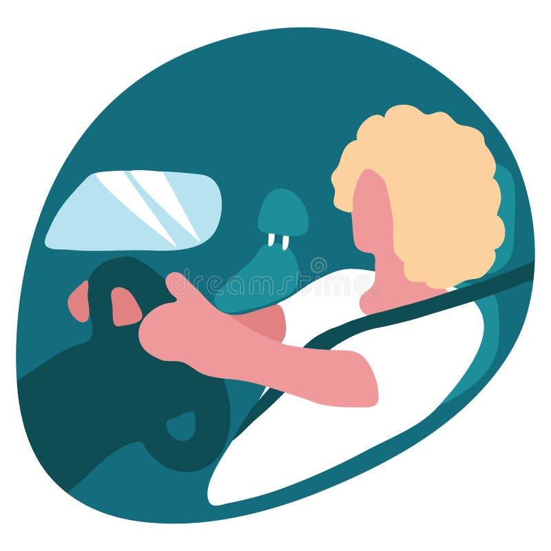 Old Lady Driver stock vector. Illustration of vector, lady - 5627200