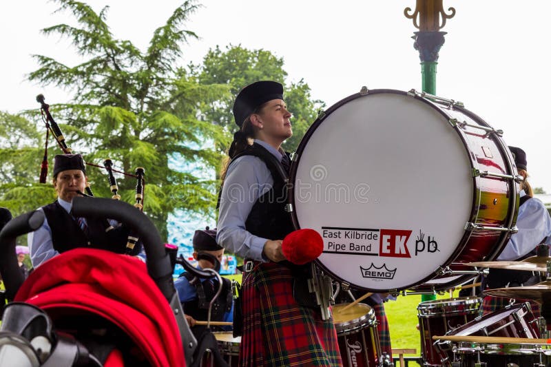 Lady Drummer from East Kilbride Pipe Band Editorial Image - Image of ...