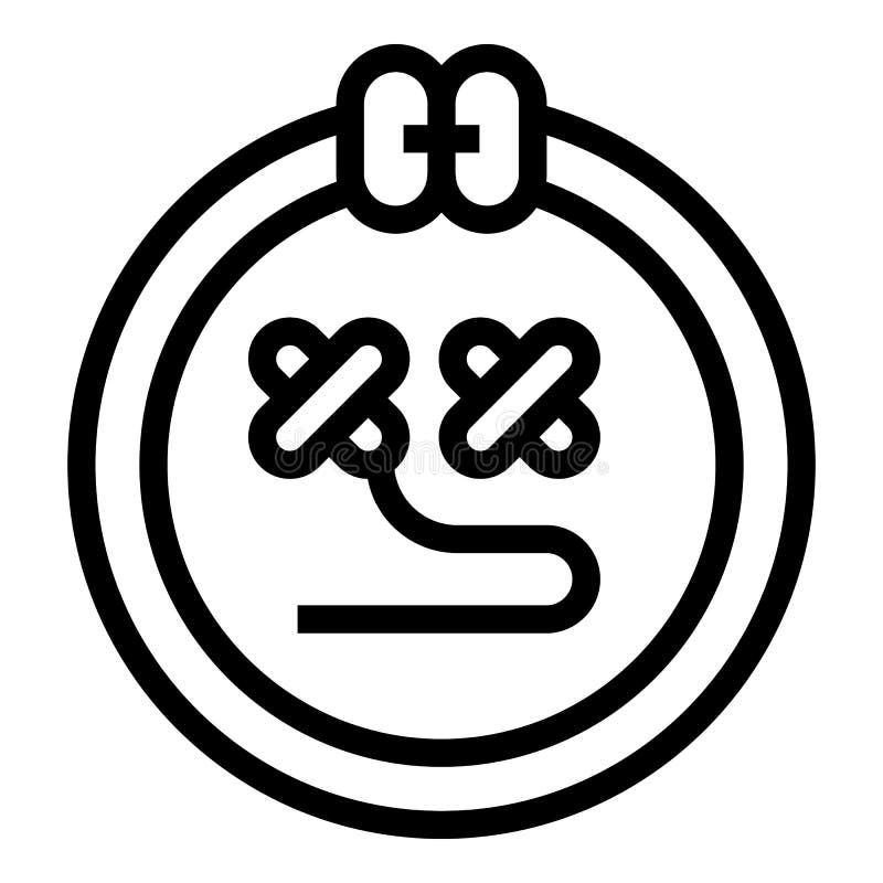 Lady Embroidery Icon Outline Vector. Art Studio Stock Vector ...