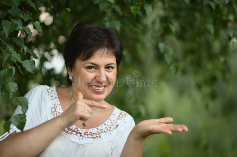 Lady enjoying summer stock photo. Image of hand, beautiful - 59249734