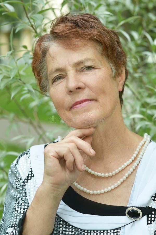 Lady enjoying summer stock image. Image of aged, older - 59027295