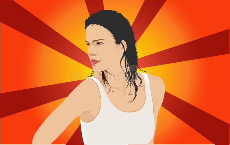 Lady facing Left stock vector. Illustration of beautiful - 5771779