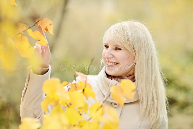 Lady in fall stock image. Image of lifestyle, elegance - 50302809