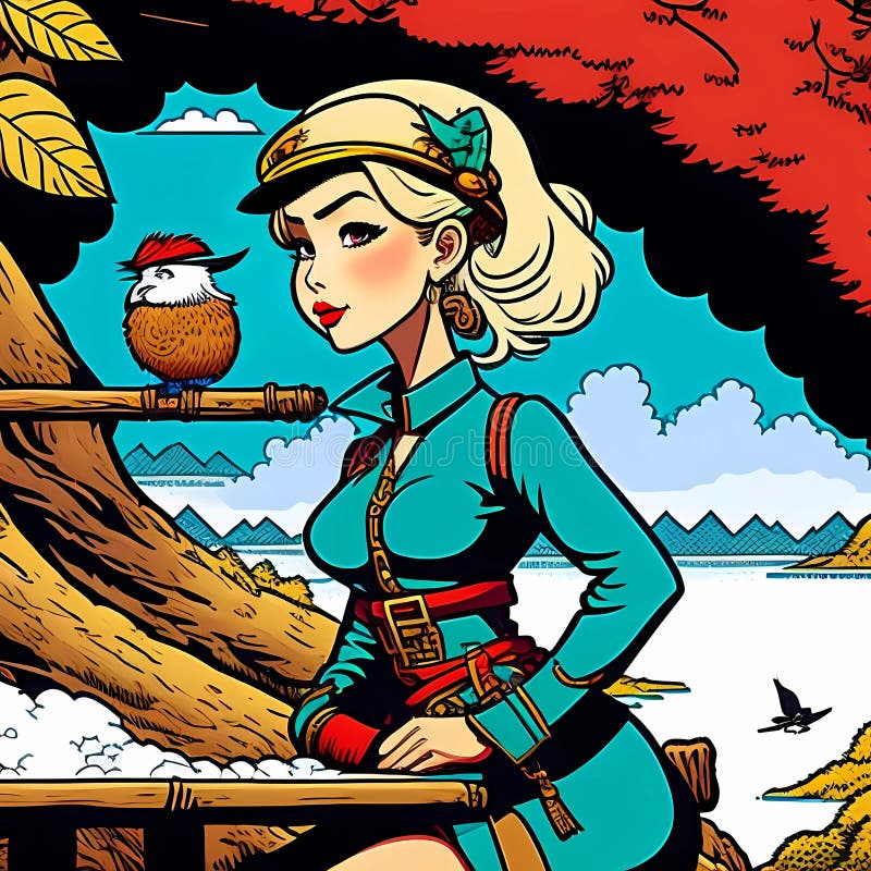 A Lady Filled with a Positive Perception To Life Stock Illustration ...