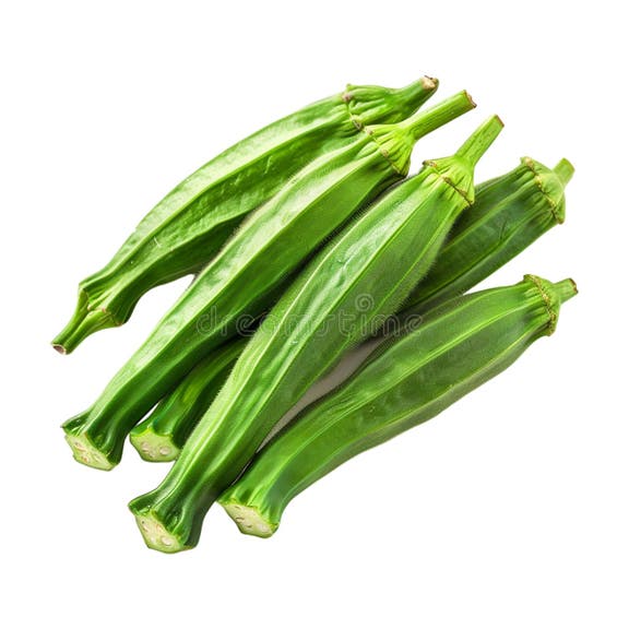 Lady Finger Vegetable on Transparent Background - Ai Generated Stock ...