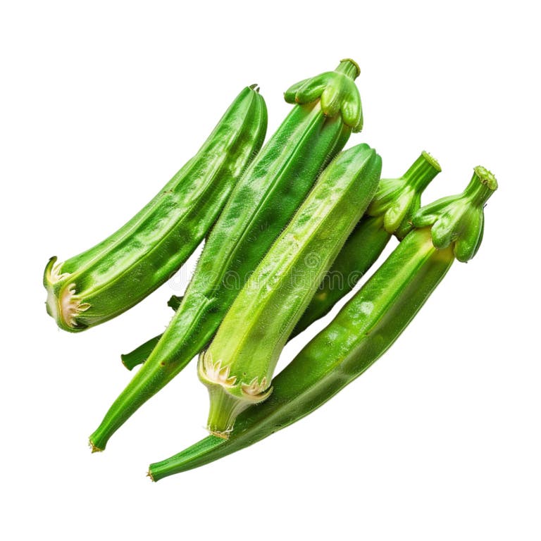 Lady Finger Vegetable on Transparent Background - Ai Generated Stock ...