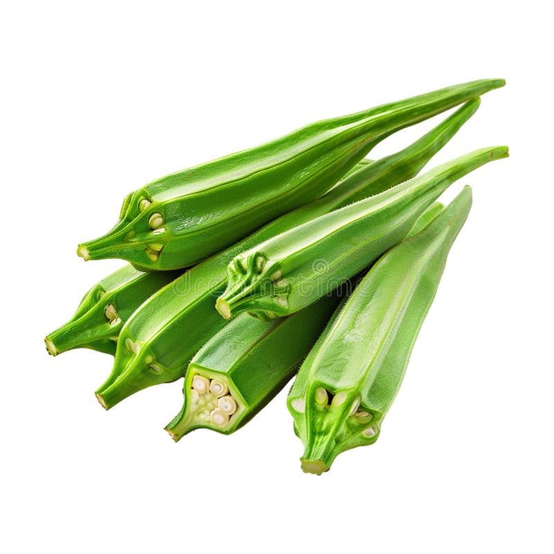 Lady Finger Vegetable on Transparent Background - Ai Generated Stock ...