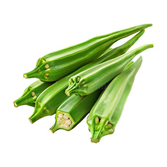 Lady Finger Vegetable on Transparent Background - Ai Generated Stock ...