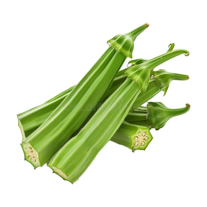 Lady Finger Vegetable on Transparent Background - Ai Generated Stock ...
