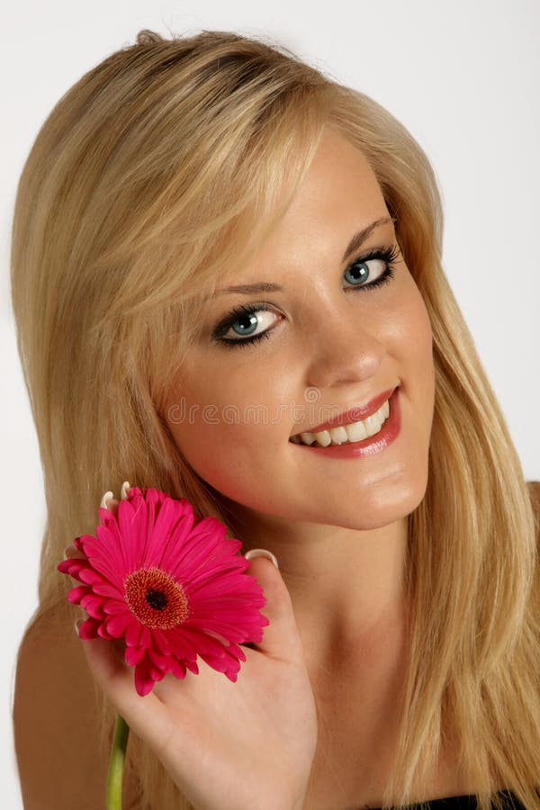Lady Flower stock photo. Image of blonde, close, girl - 1897794