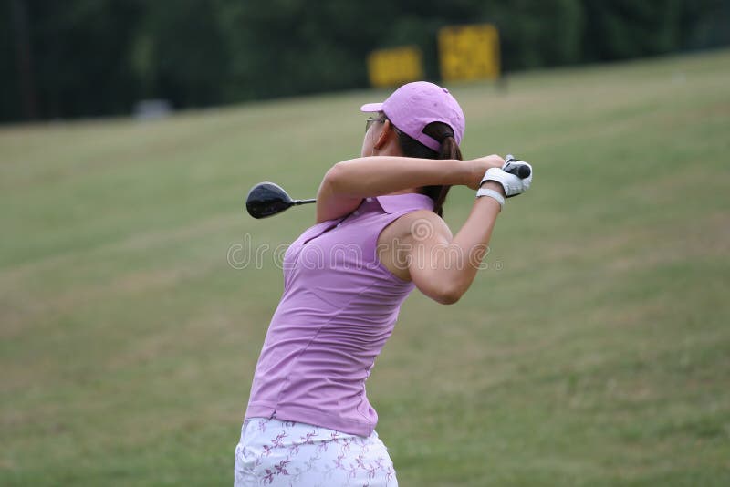 Lady golf swing stock photo. Image of hitting, golfer - 2618622