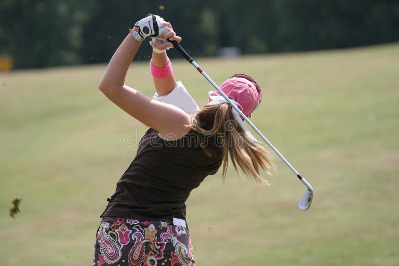 Lady golf swing stock photo. Image of hitting, golfer - 2618622
