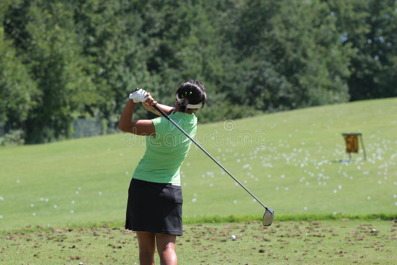 Lady golf swing stock image. Image of green, savoie, golfer - 2901659