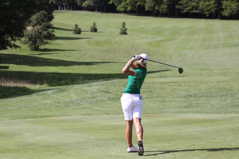 Lady golf swing editorial stock image. Image of woman - 238058404
