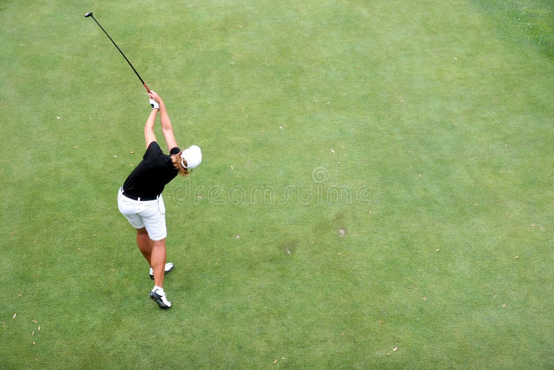 Lady golf swing in evian stock photo. Image of evian, fairway - 2207942