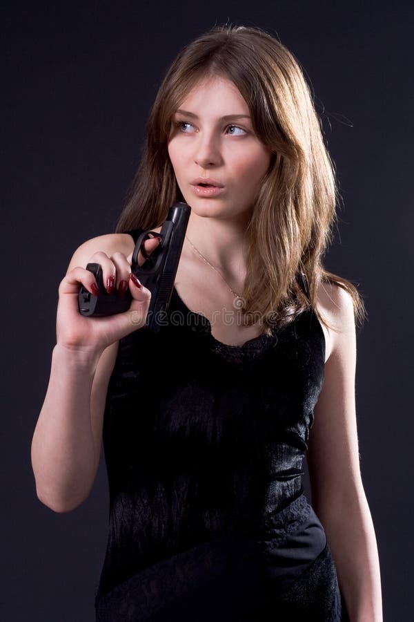 Lady And Gun Picture. Image: 4416222