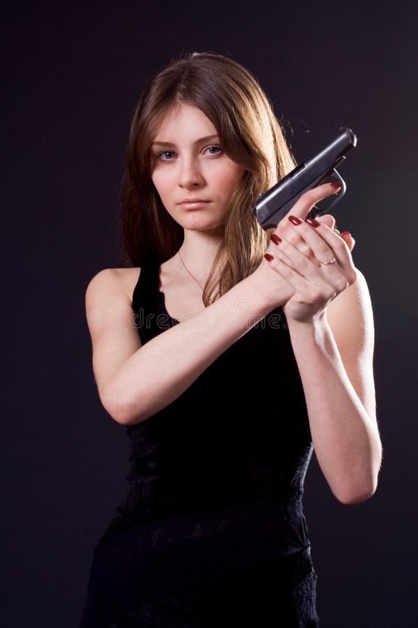 Lady And Gun Picture. Image: 4468778