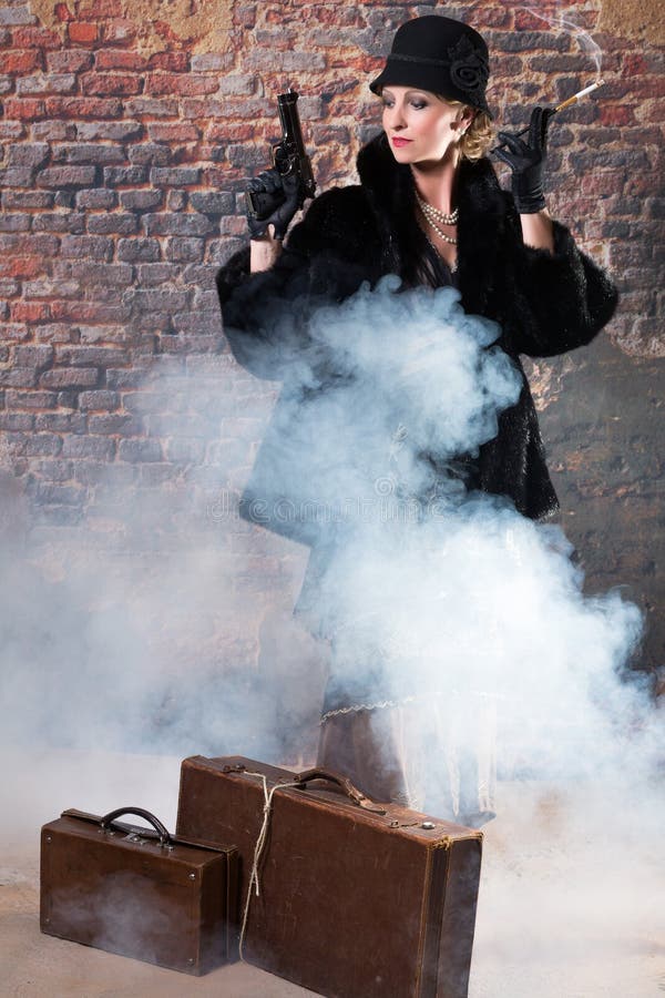 Lady with a gun stock image. Image of classic, luxury - 35962333