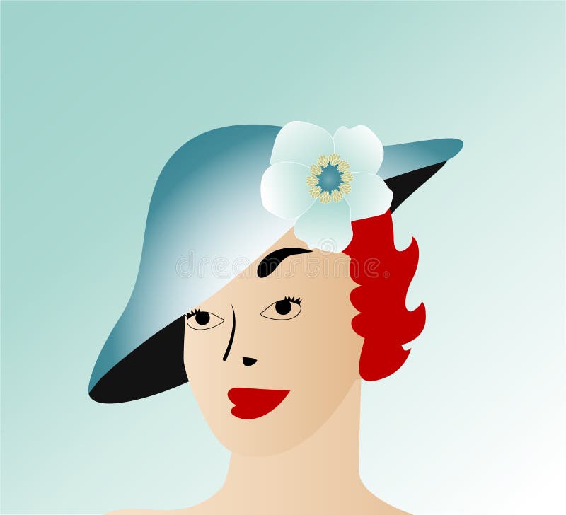 Lady Hat Stock Illustrations – 34,455 Lady Hat Stock Illustrations ...