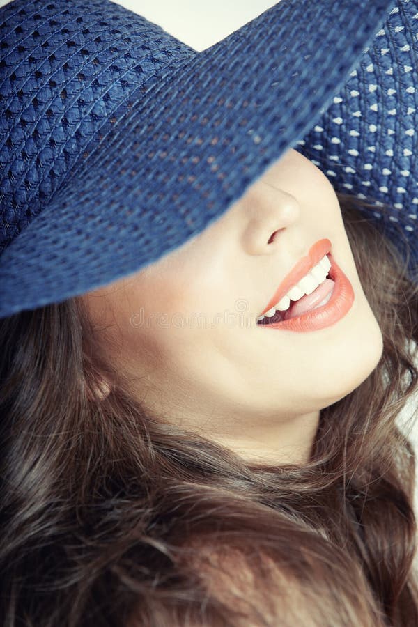 Lady with hat stock photo. Image of accessories, merry - 20699766