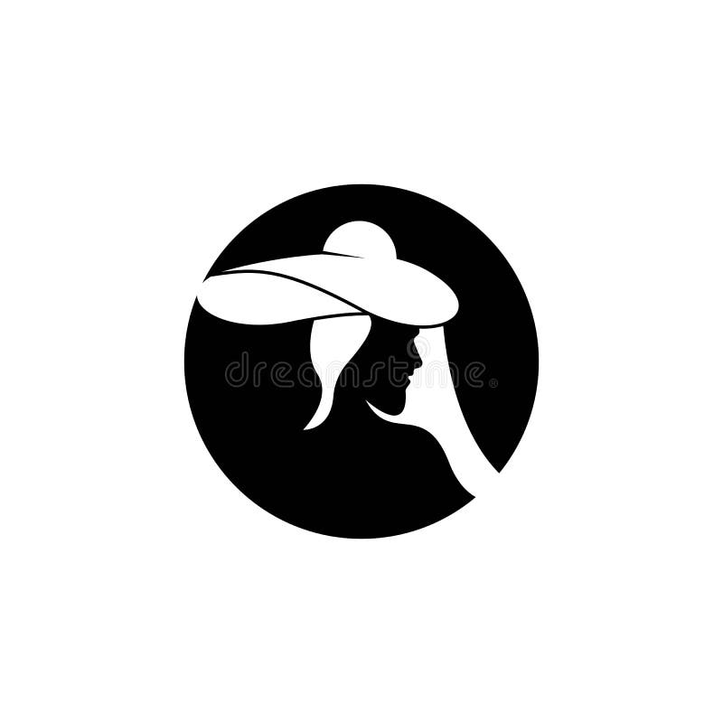 Lady Hat Beauty Fashion Vector Template Stock Vector - Illustration of ...