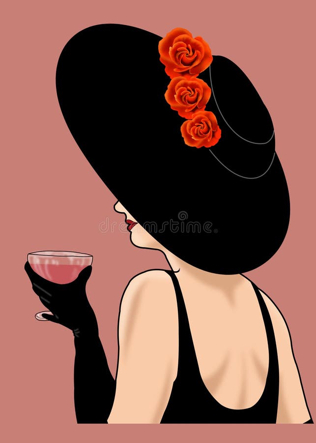 Lady Red Hat Stock Illustrations – 6,324 Lady Red Hat Stock ...