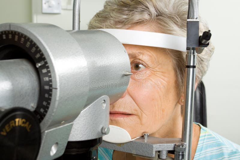 Lady Having Eye Test Examination Stock Photo - Image of optical, female ...